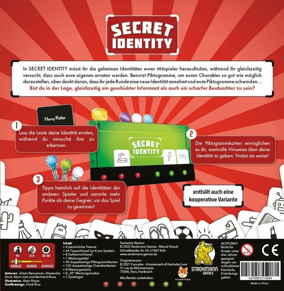 Secret Identity - Shop für Brettspiele, Kartenspiele, Würfelspiele ...